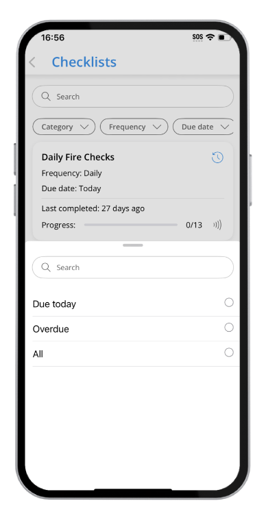 How to navigate Checklists on mobile?